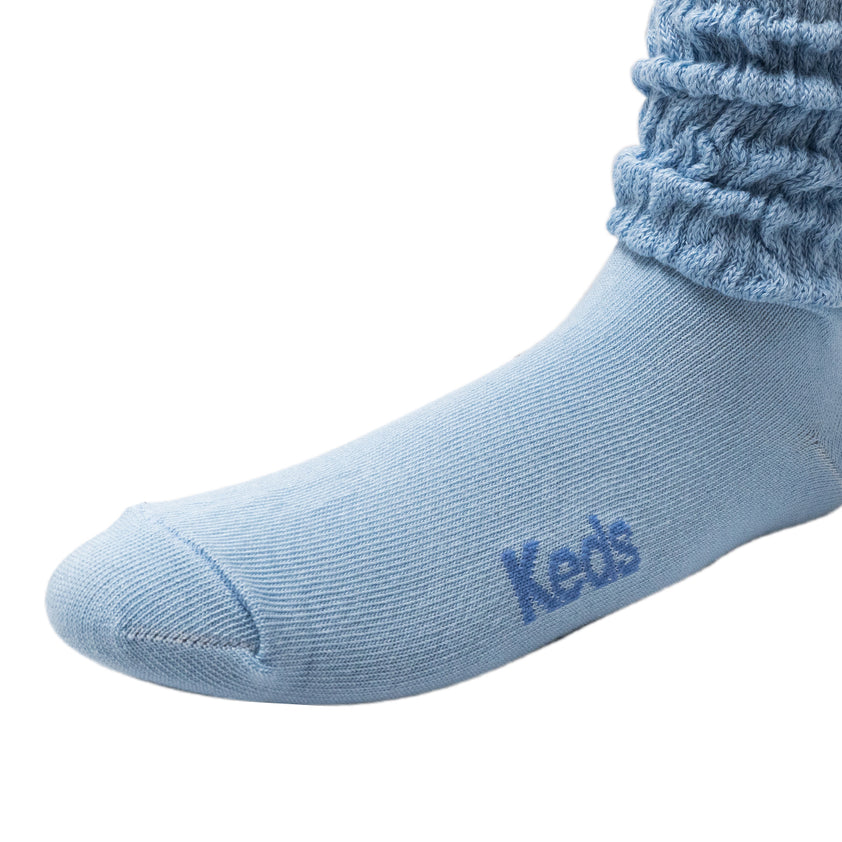 Keds Scrunch High Socks 1PK - Ballad Blue (252FWS03) – Keds Philippines