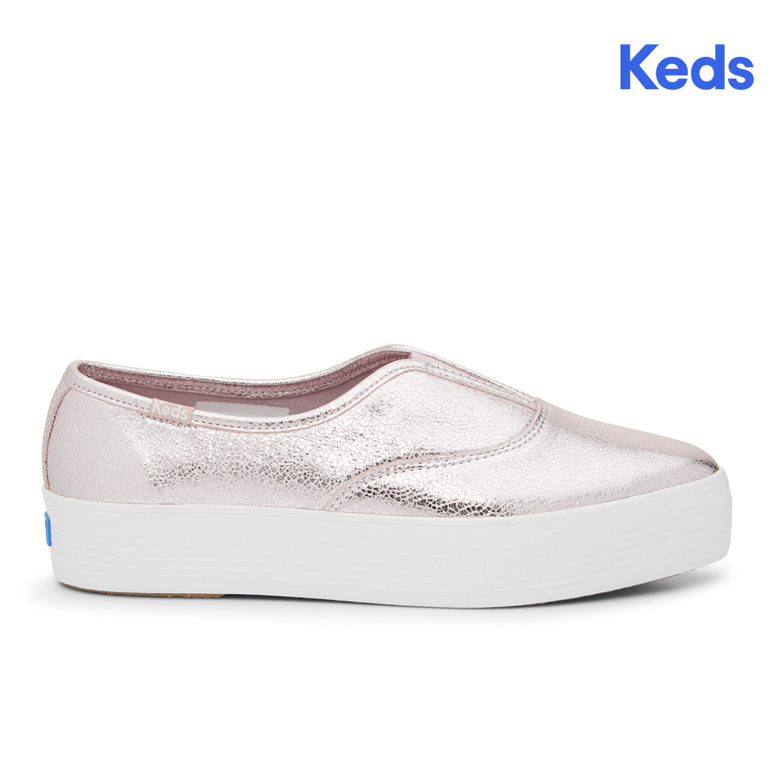 Keds Womens' Point Slip Metallic Leather Rose Gold (WH68331) – Keds ...